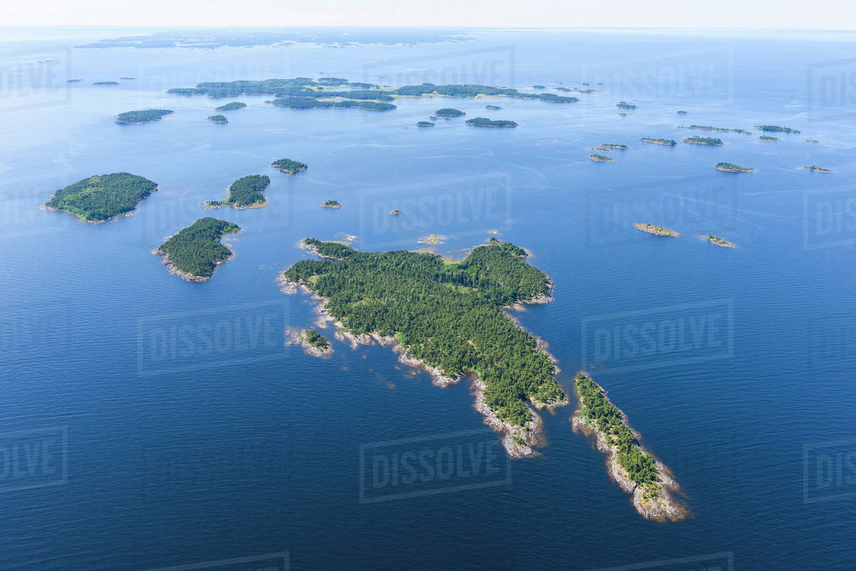 Aerial view of islands - Royalty-free Stock Photo | Dissolve