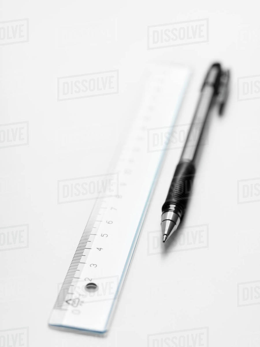 Pen and ruler - Stock Photo - Dissolve