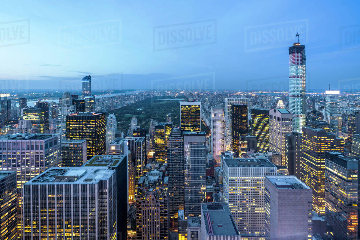 Cityscape at dusk - Royalty-free Stock Photo | Dissolve