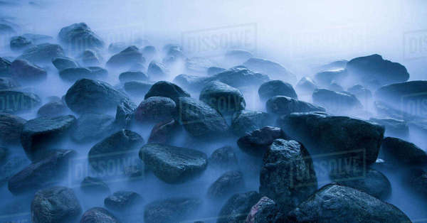 Rocks at dusk - Stock Photo - Dissolve