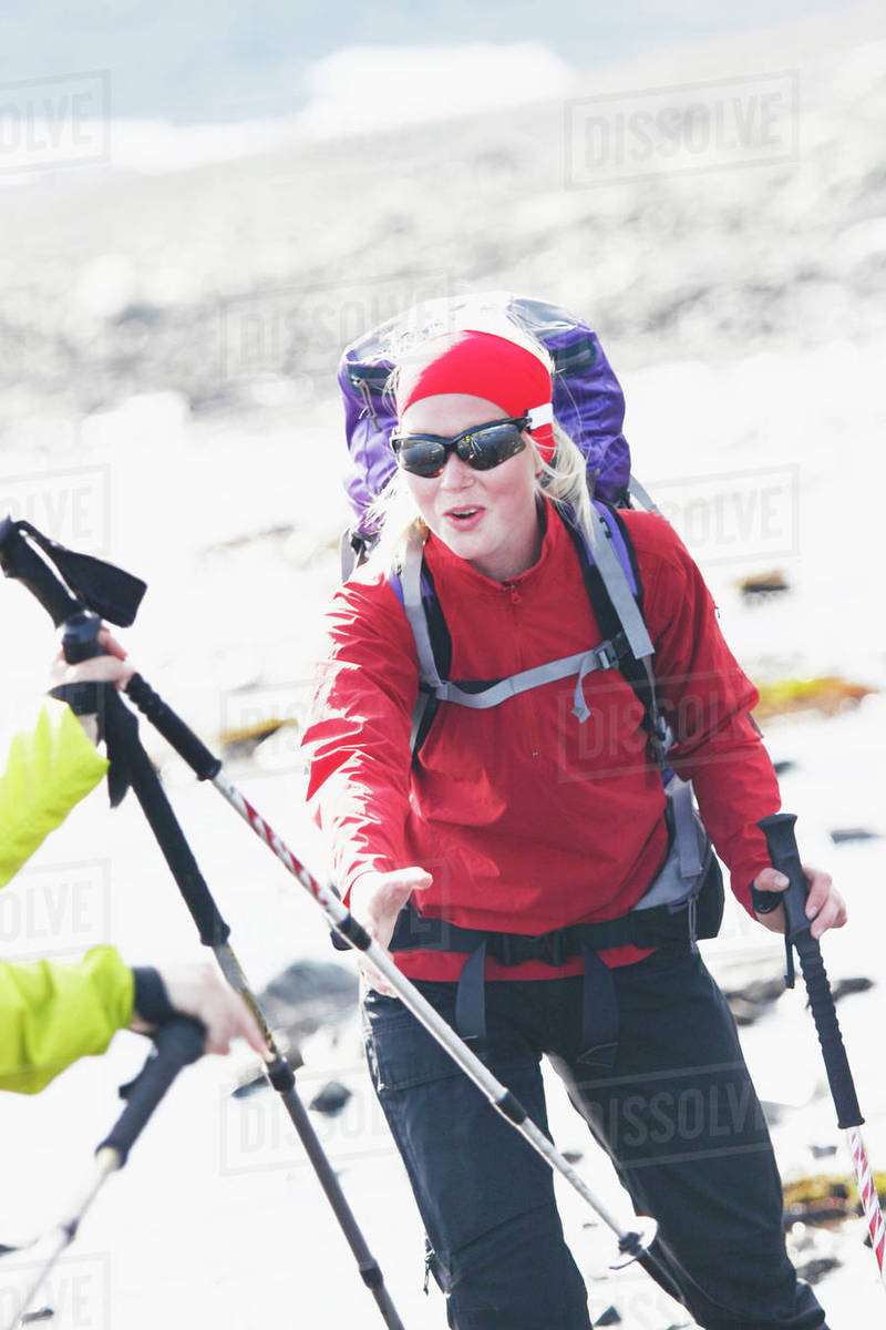 Teenage girl hiking - Stock Photo - Dissolve