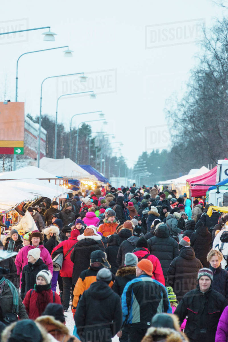 Crowd at outdoor market - Royalty-free Stock Photo | Dissolve