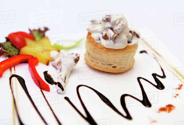 Starter on plate, close-up - Stock Photo - Dissolve