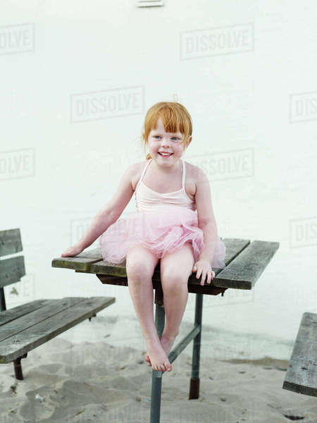 Girl in pink tutu dress - Stock Photo - Dissolve