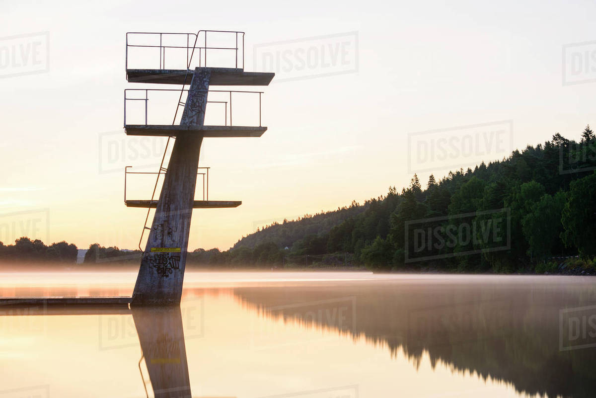 Jump tower at dusk - Royalty-free Stock Photo | Dissolve