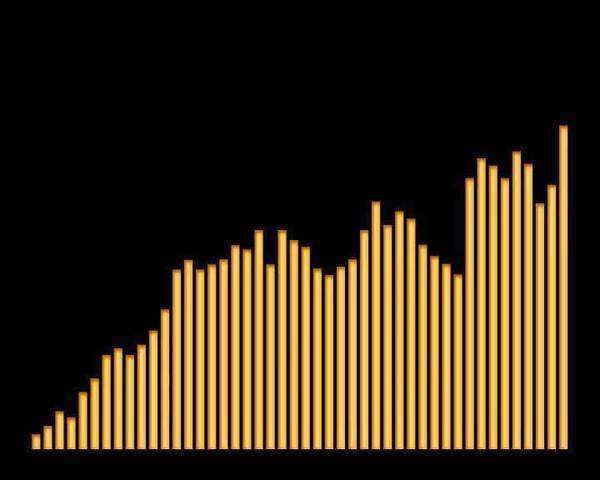 Computer animated imagery of various charts and graphs against a black ...
