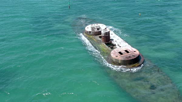 HMVS Cerberus sits as an artificial breakwater purposefully sank in ...