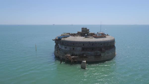 Old Abandoned Sea Fort in the Summer - 4K Royalty-free Stock Video ...