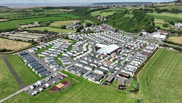 Static Caravan Park in the UK Seen From The Air - 4K Royalty-free Stock ...