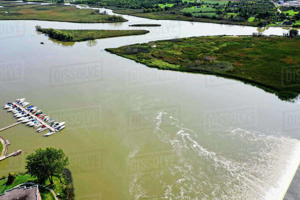 An aerial view of Dunnville, Ontario, Canada on a fine day - Royalty ...