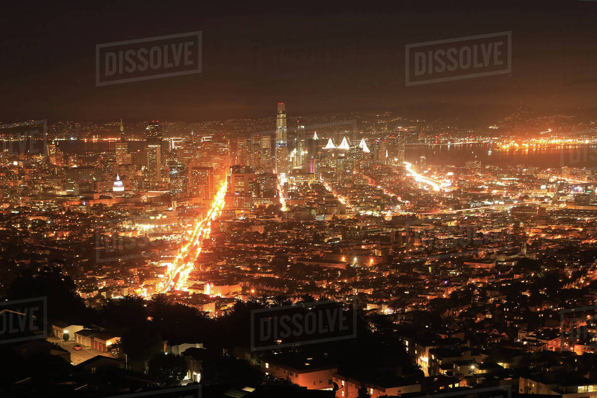 Night view of San Francisco - Royalty-free Stock Photo | Dissolve