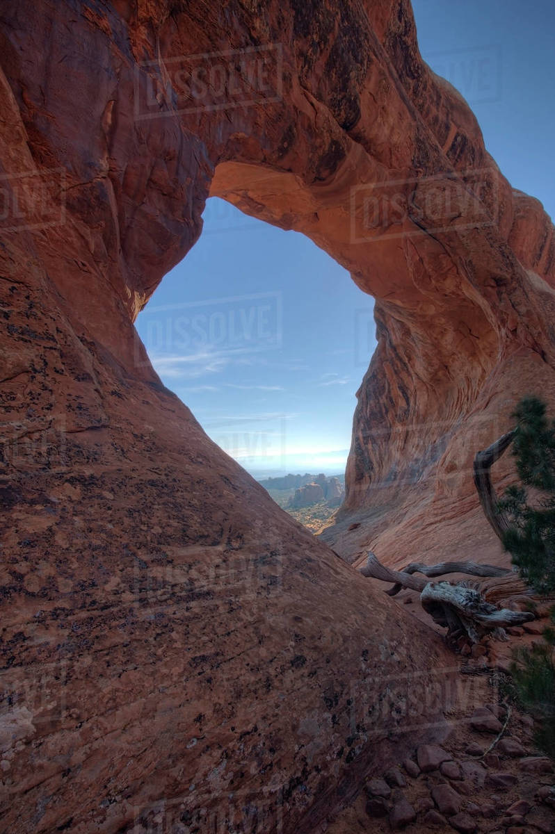 The Partition Arch in Arches National Park, Utah - Royalty-free Stock ...
