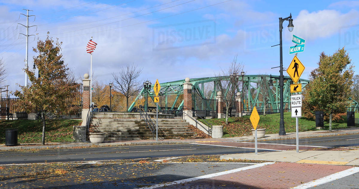 A View of twin bridges in Westfield, Massachusetts - Royalty-free Stock ...