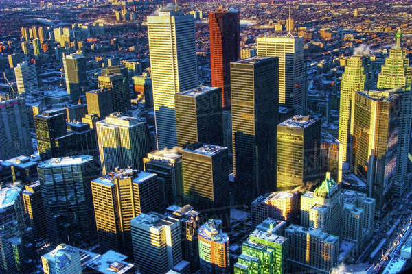 Aerial view of the Toronto city center - Royalty-free Stock Photo ...