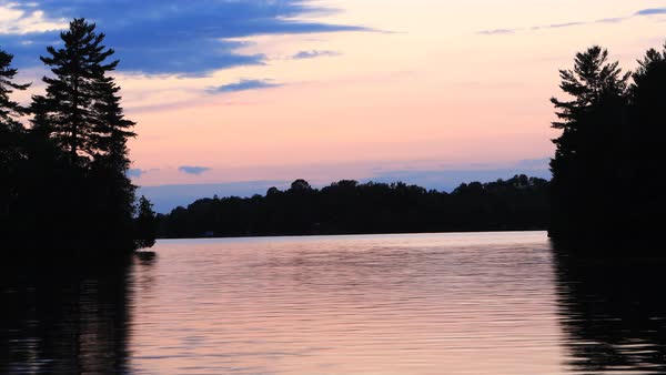 Sunset scene in Muskoka, Canada, Timelapse 4K - 4K Royalty-free Stock ...