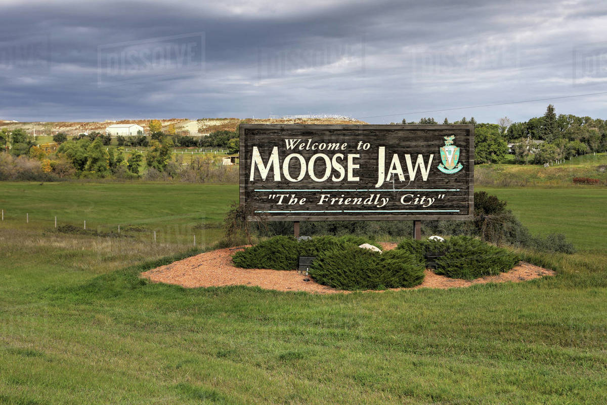 The Welcome sign to Moose Jaw, Saskatchewan, Canada - Royalty-free ...