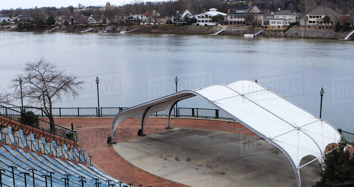 A Riverwalk scene at Augusta, Georgia - Stock Photo - Dissolve