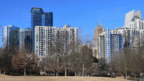 The Atlanta, Georgia skyline on a lovely day - Stock Photo - Dissolve