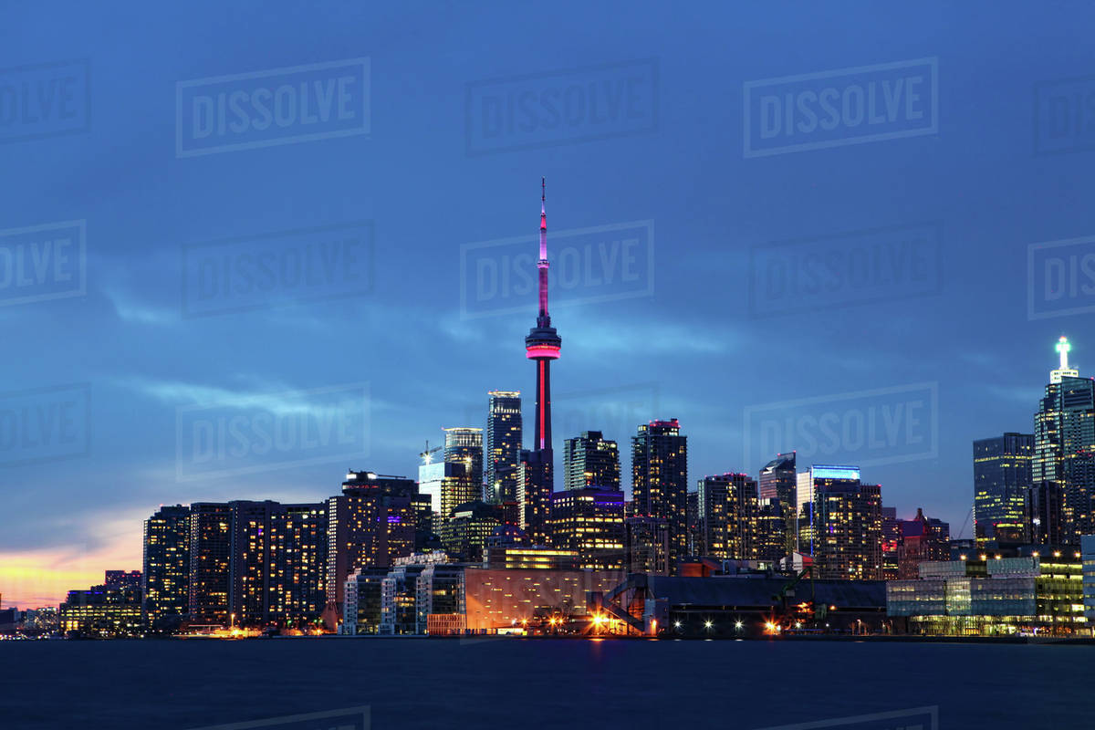 The Toronto, Canada skyline at dusk - Royalty-free Stock Photo | Dissolve