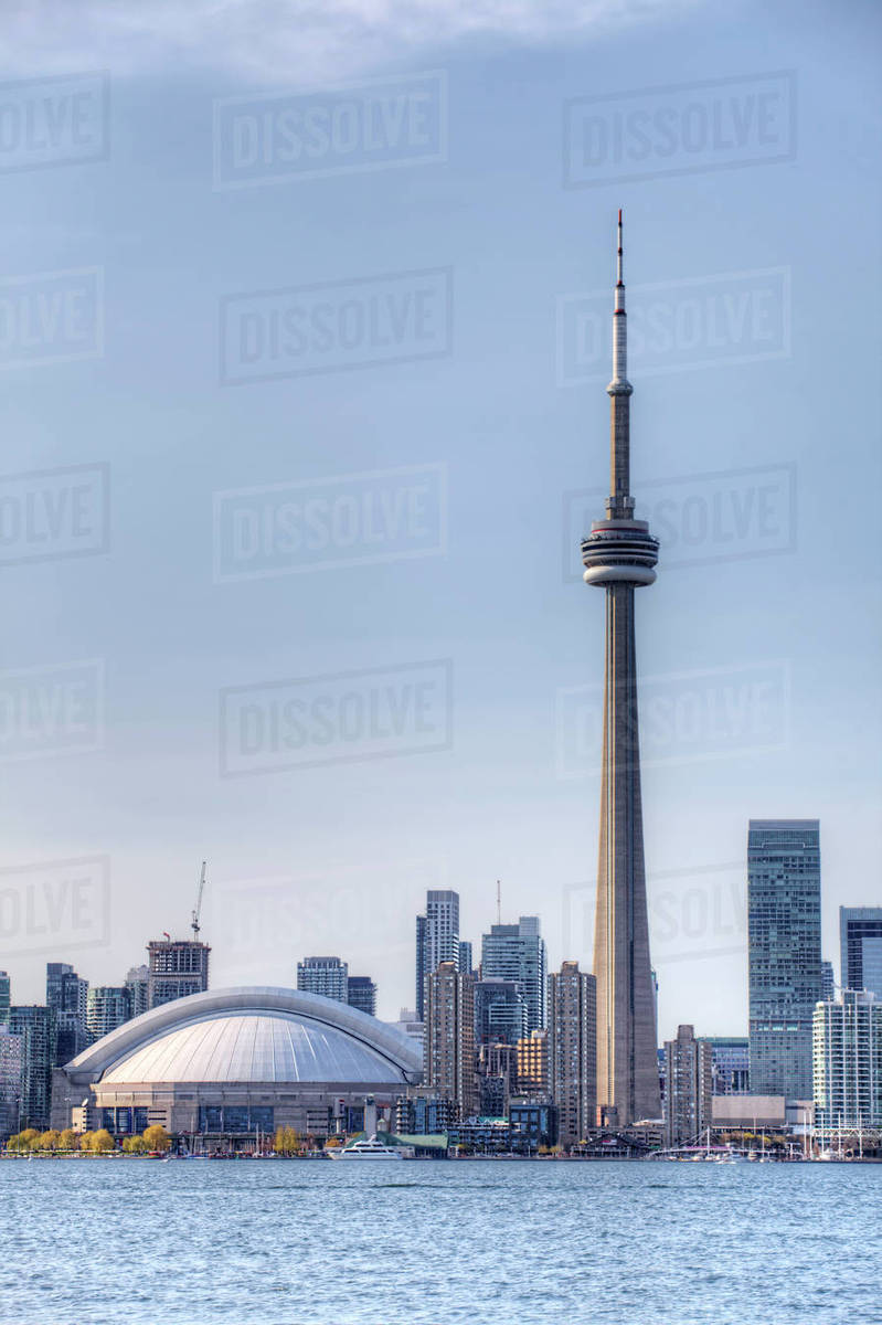 Vertical of the Toronto, Canada skyline on a beautiful day - Royalty ...