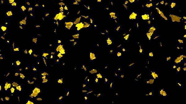 Animated falling gold flakes - Stock Video Footage - Dissolve