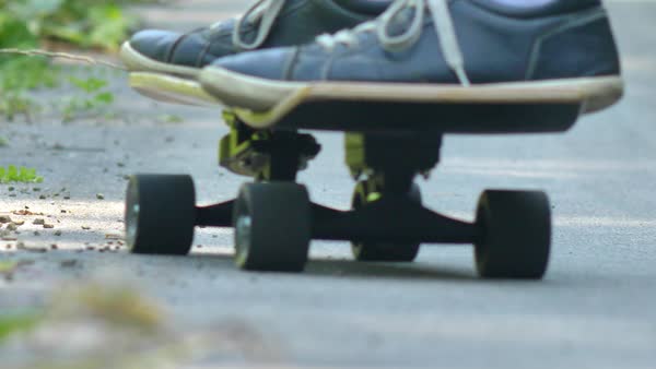 Man Riding Surfskate Skateboard on Asphalt Road - Stock Video Footage ...