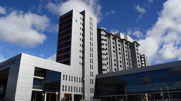Health Care Modern Hospital Exterior Building - Stock Video Footage ...
