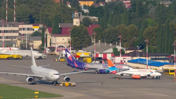 SOCHI, RUSSIA - Airbus A330 of IFly Airlines at Sochi airport ...