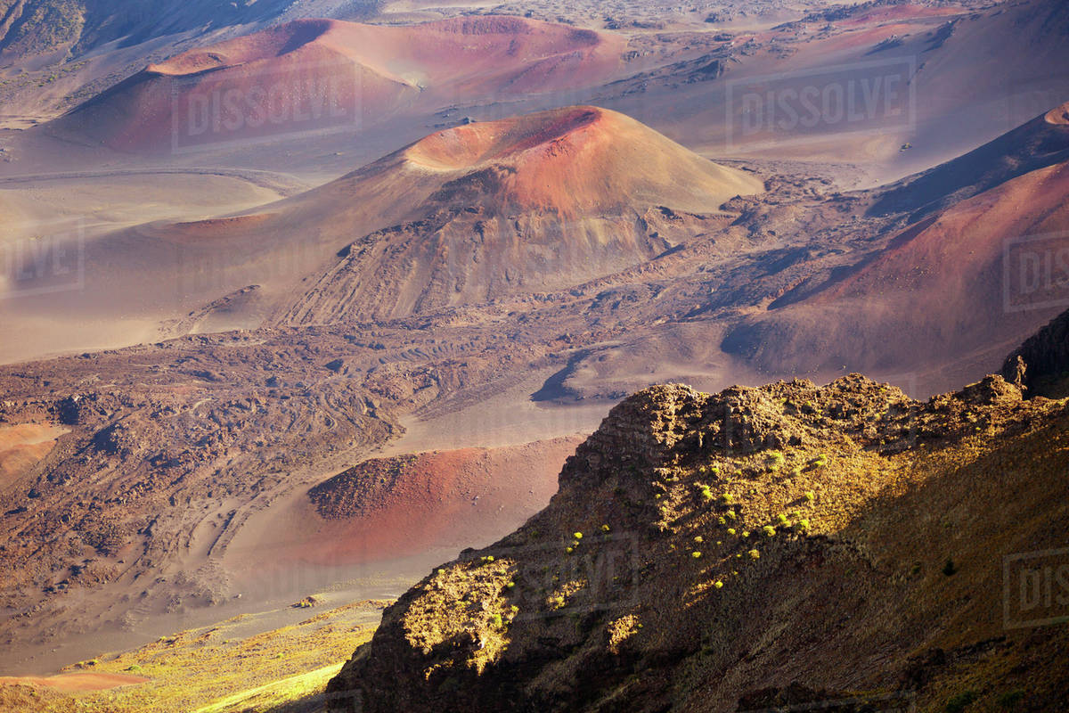 View of the Puu o Maui cinder cone, taken from the Kalahaku Overlook in ...