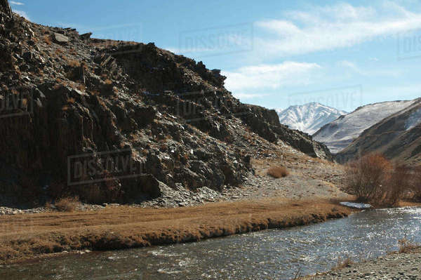 Helmand River Near Zarkharid, Vardak Province, Afghanistan - Stock ...