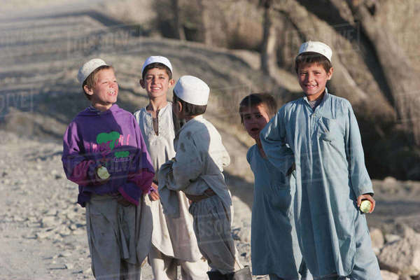 Afghan Boys In Jalrez, Vardak Province, Afghanistan - Stock Photo ...