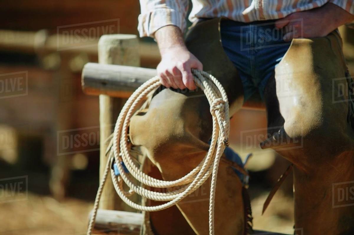 Cowboy Holding A Lasso - Royalty-free Stock Photo | Dissolve