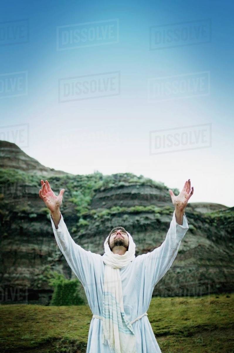 Jesus Cries Out To God - Stock Photo - Dissolve