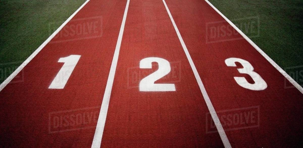 A Track With Three Lanes - Royalty-free Stock Photo | Dissolve