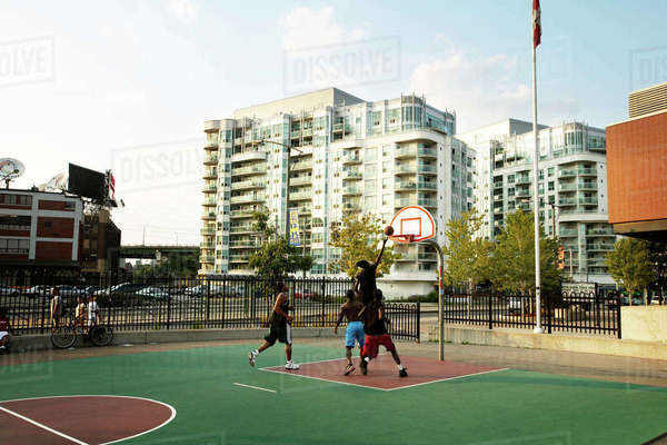 Outdoor Basketball Game, Toronto, Ontario - Stock Photo - Dissolve