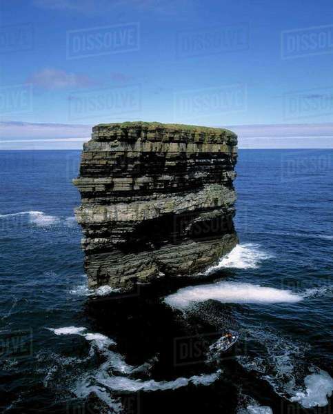 Rock Formations In The Sea, Greencastle, County Mayo, Republic Of ...