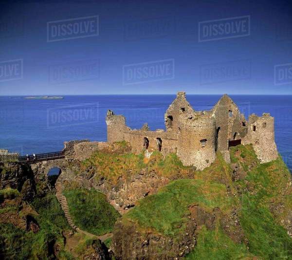 Dunluce Castle, Near Bushmills, Co Antrim, Ireland - Stock Photo - Dissolve