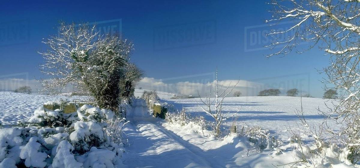 Co Donegal, Ireland; Winter Landscape Near Burt Castle - Stock Photo ...