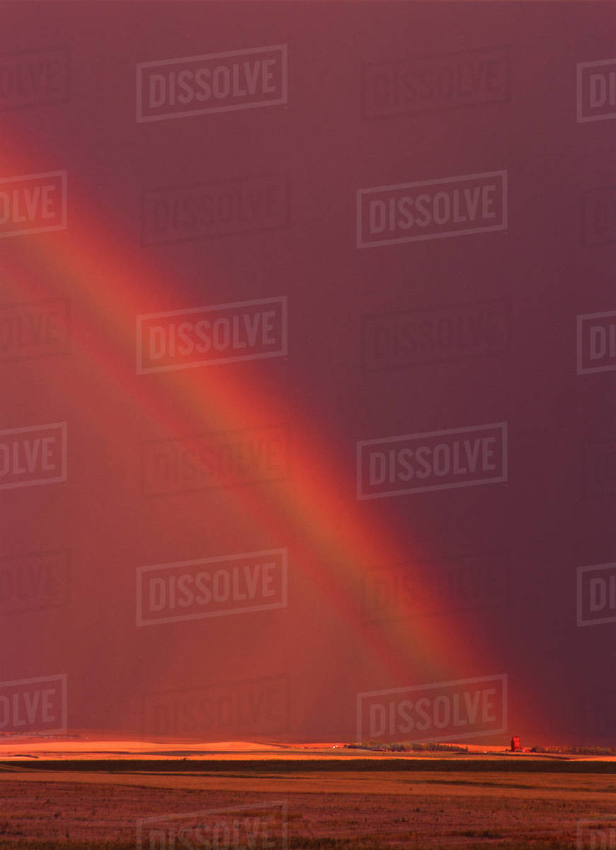 Rainbow In A Red Sky - Royalty-free Stock Photo | Dissolve