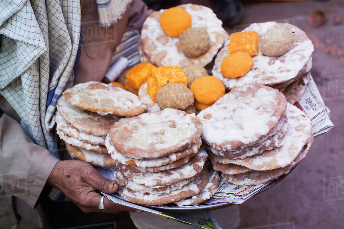 Person Carrying Tray With Baked Offering Food,Mid Section,Close Up ...