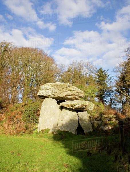 Knockeen Dolmen, Near Tramore, Co Waterford, Ireland - Stock Photo ...