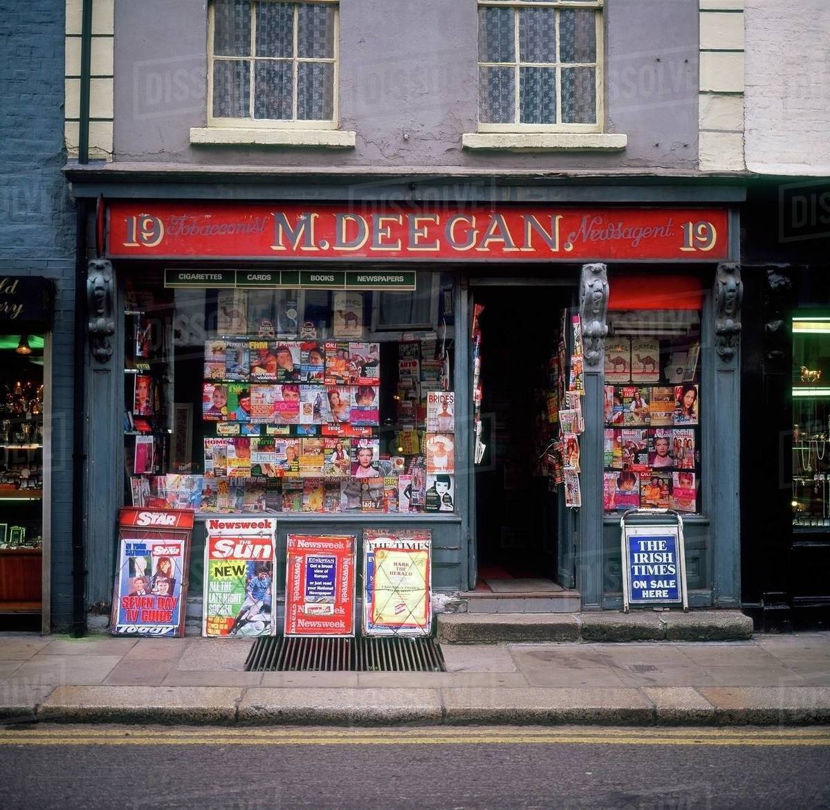M. Deegan Newsagent, Dublin, Ireland - Stock Photo - Dissolve