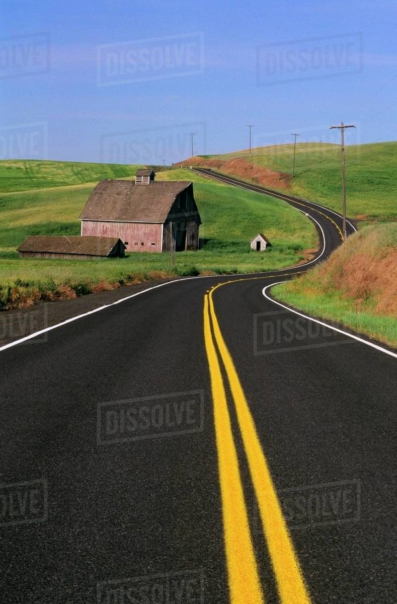 Winding Road In Palouse County, Washington, Usa - Royalty-free Stock ...