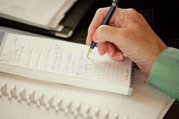 List Being Written - Royalty-free Stock Photo | Dissolve