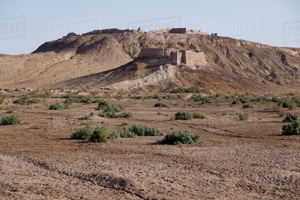 Ayaz Kala fortress, near Khiva, Kizilkum desert; Karakalpakstan ...