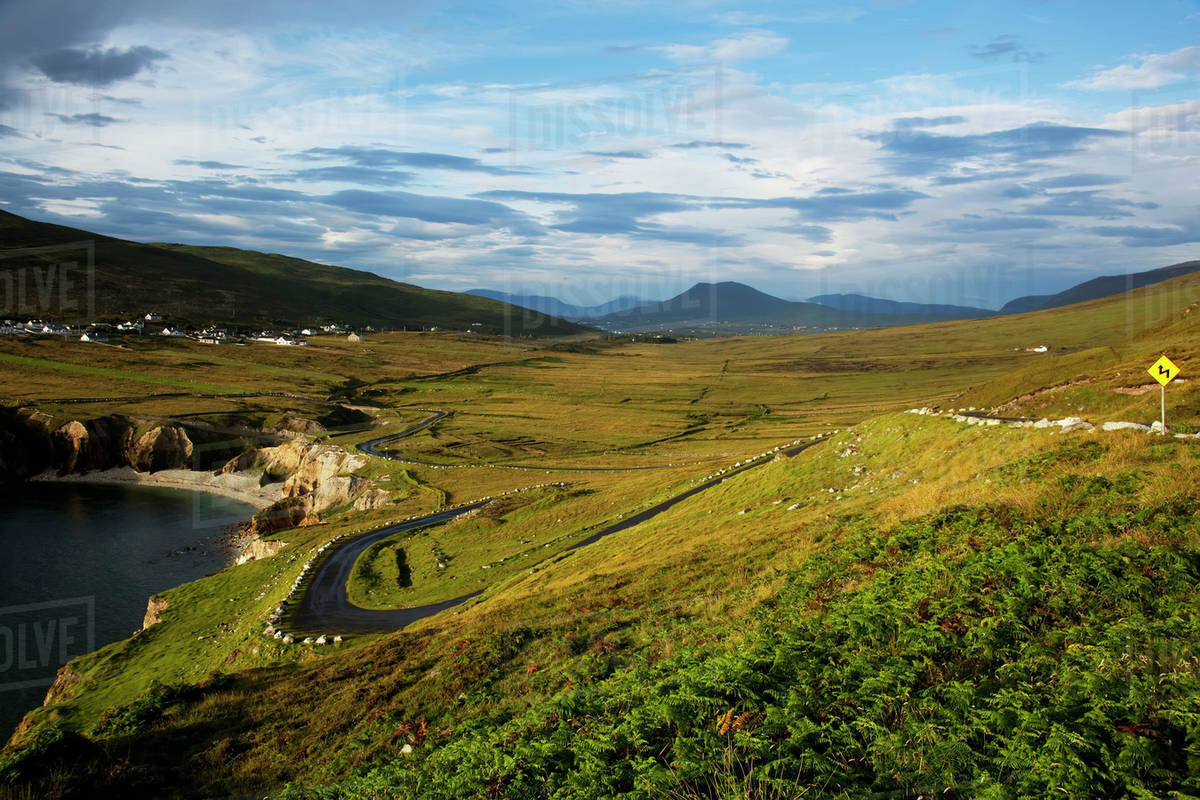 The Atlantic Drive on Achill Island; County Mayo, Ireland - Stock Photo ...