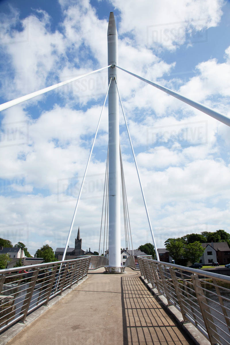 Bridge crossing over River Moy; Ballina, County Mayo, Ireland - Stock ...