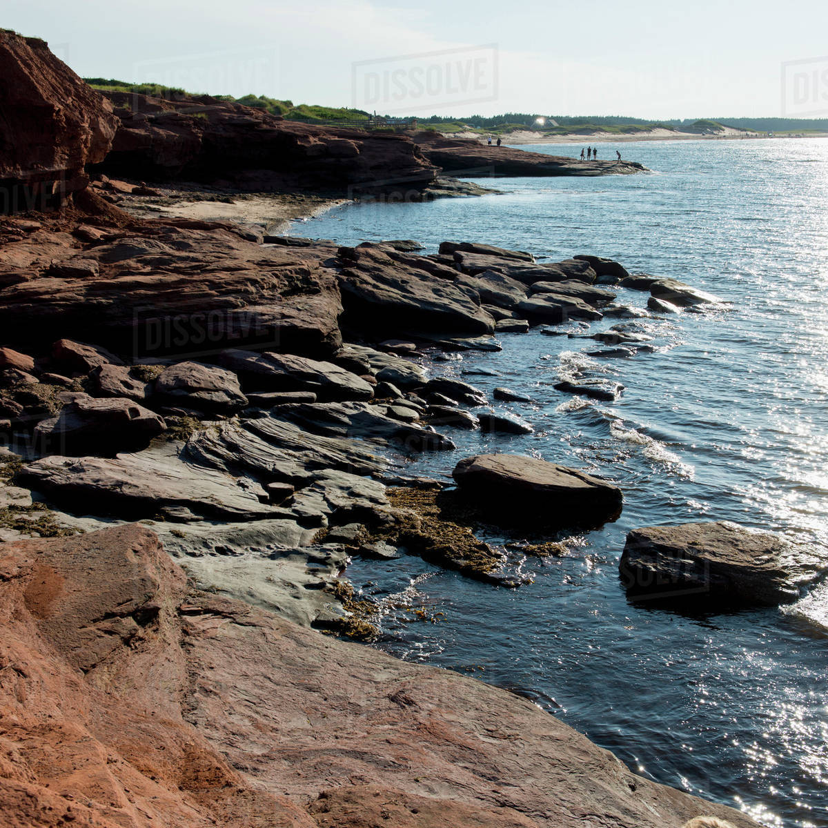 The coastline of the Atlantic ocean; Prince Edward Island, Canada ...