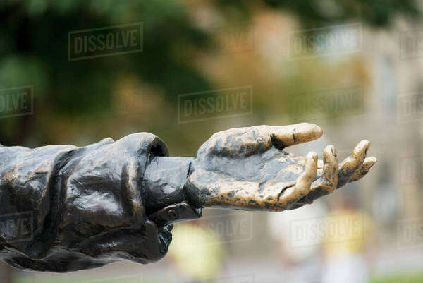 Hand on a statue reaching out; Ottawa, Ontario, Canada - Stock Photo ...