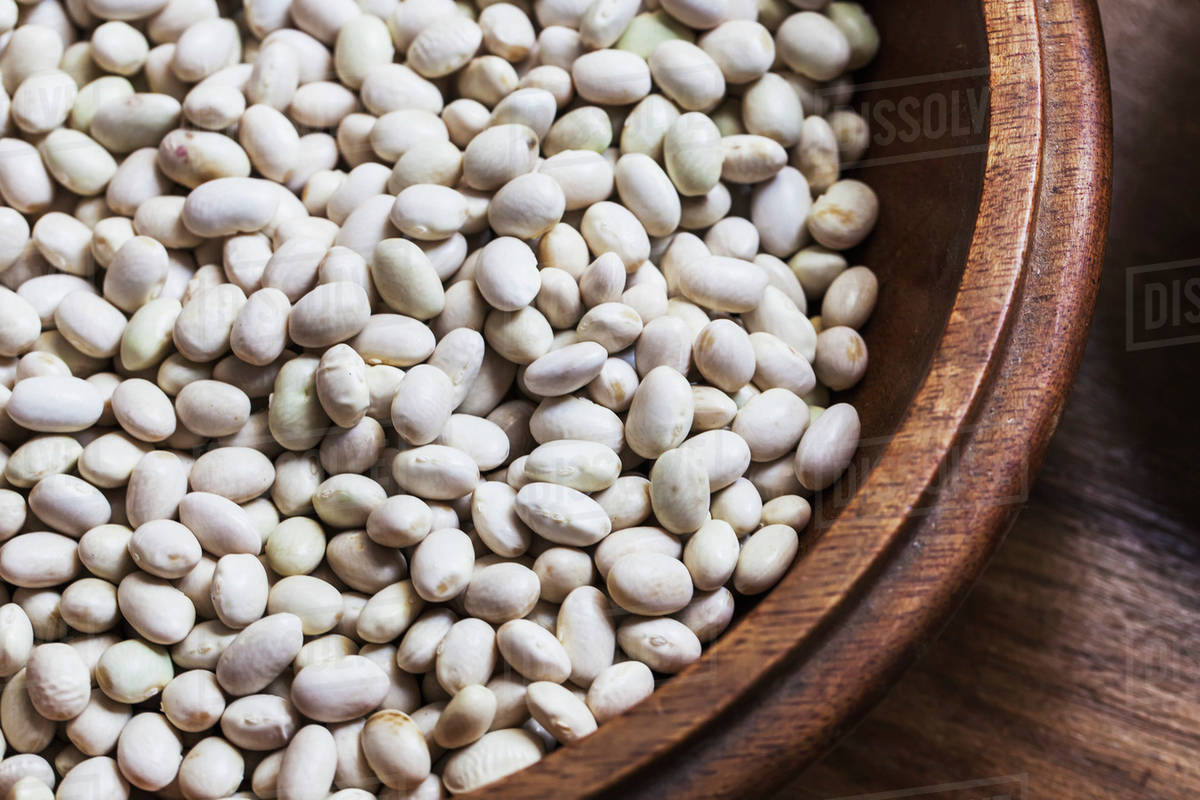 Dried, heirloom 'Badaluca' beans; Toronto, Ontario, Canada - Stock ...